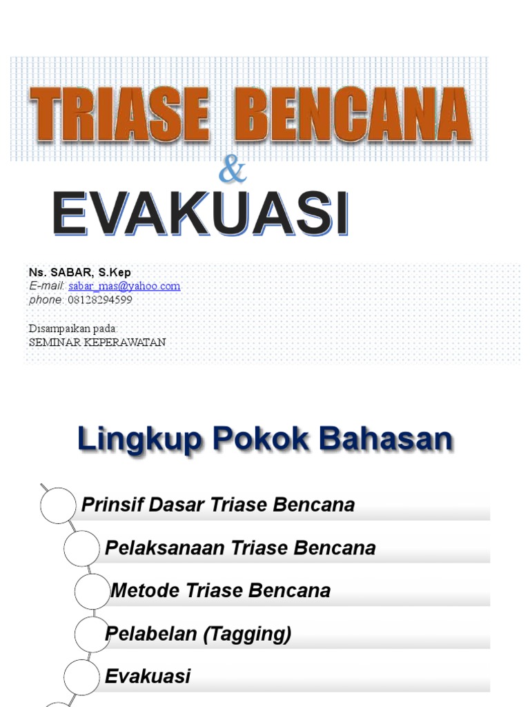 Triase Dan Evakuasi 10 | PDF