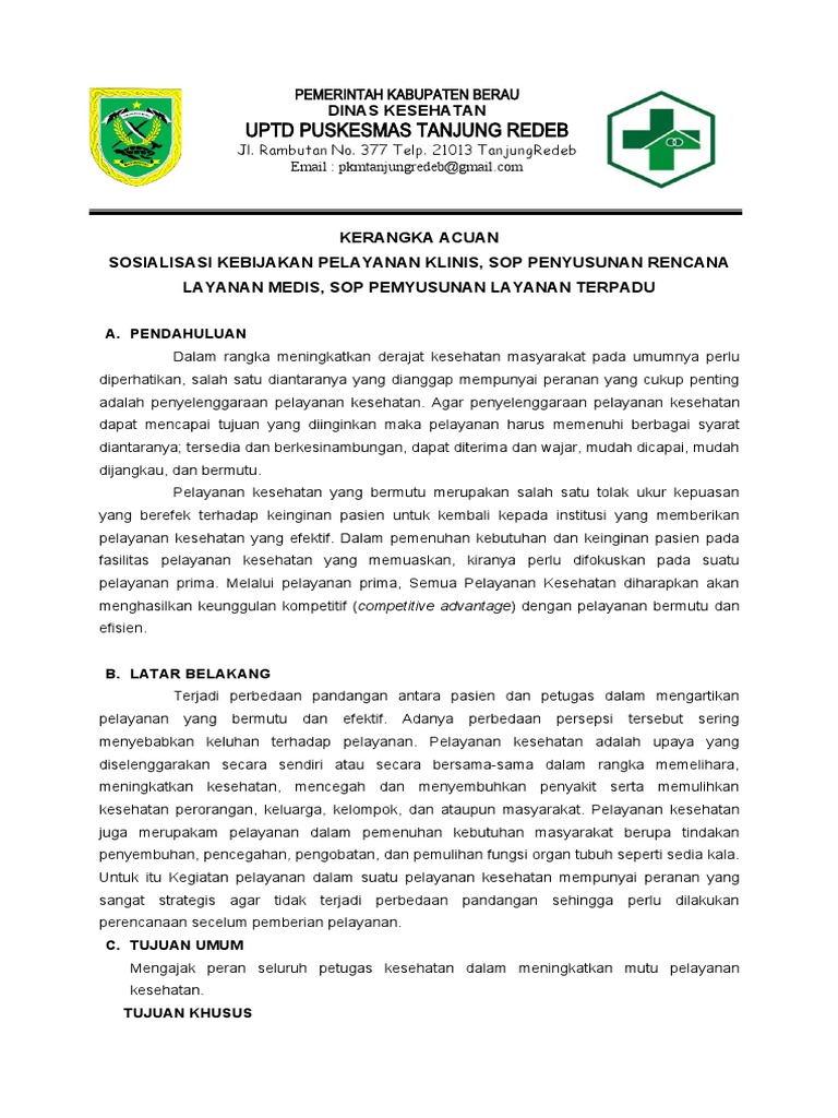 Kak Sosialisasi Kebijakan Dan Sop | PDF