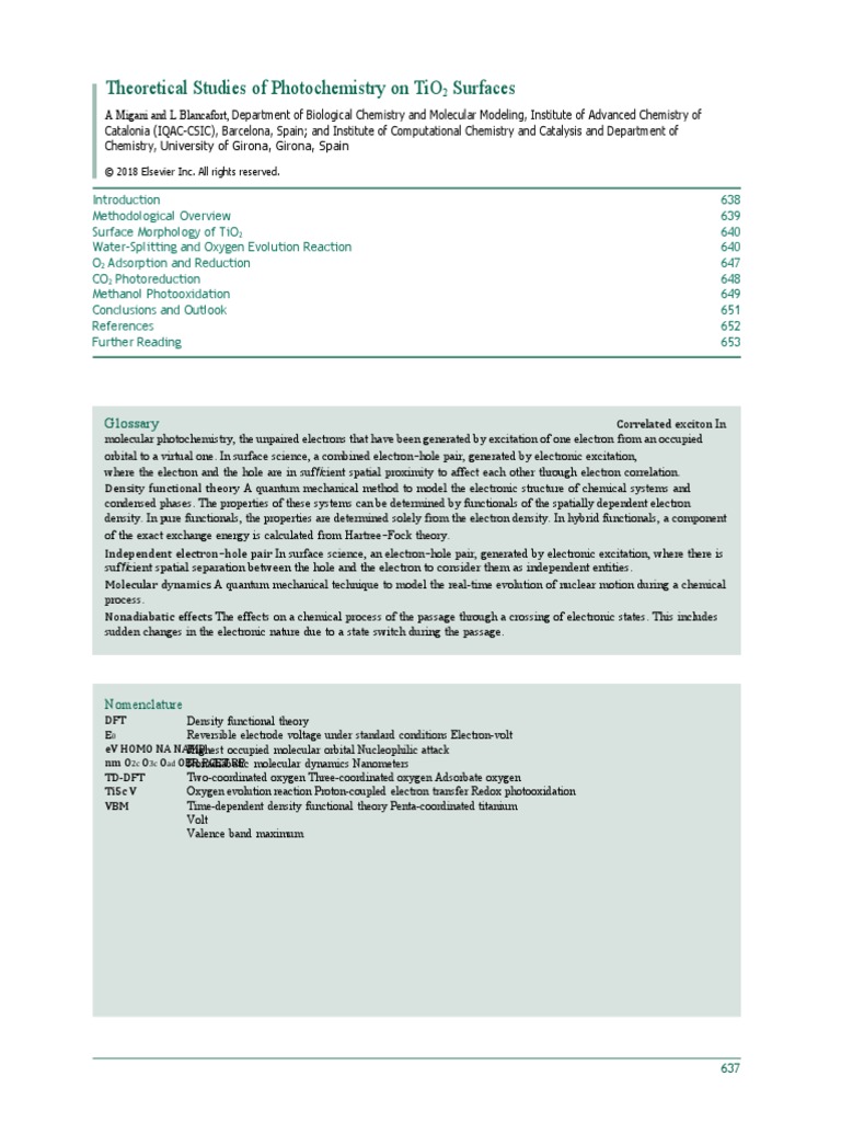 Fotokatalitik Pada Permukaan TiO2 | PDF | Chemical Reactions ...