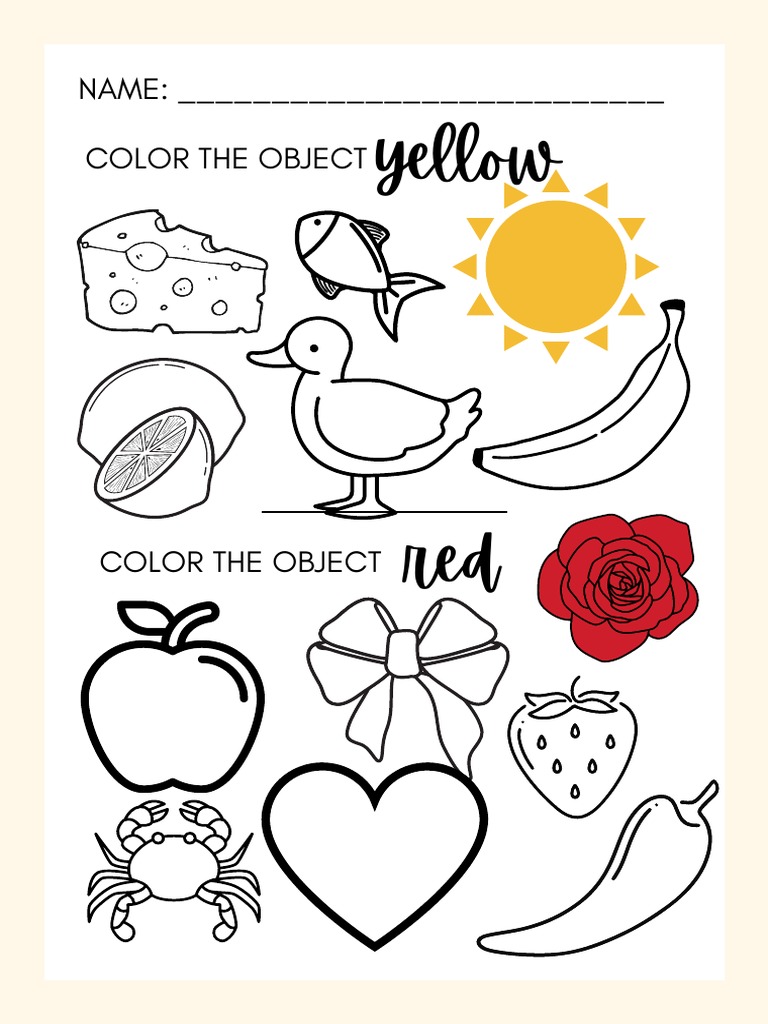 Yellow Things That Are Yellow Color Poster | PDF