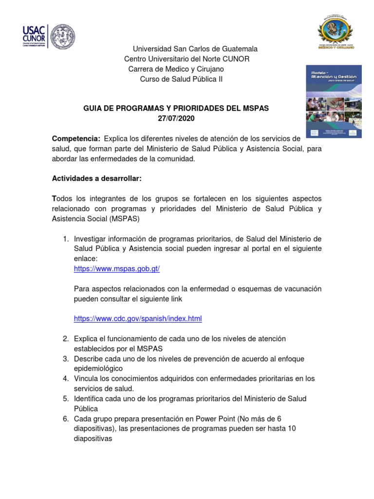 Guía de Programas Prioritarios Del Mspas | Descargar gratis PDF ...