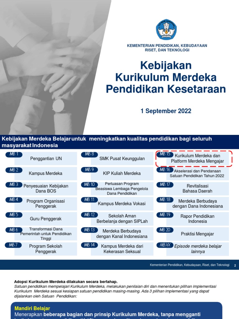 Kebijakan Kurikulum Merdeka Pendidikan Kesetaraan | PDF Kebijakan Kurikulum Merdeka Pendidikan Kesetaraan | PDF