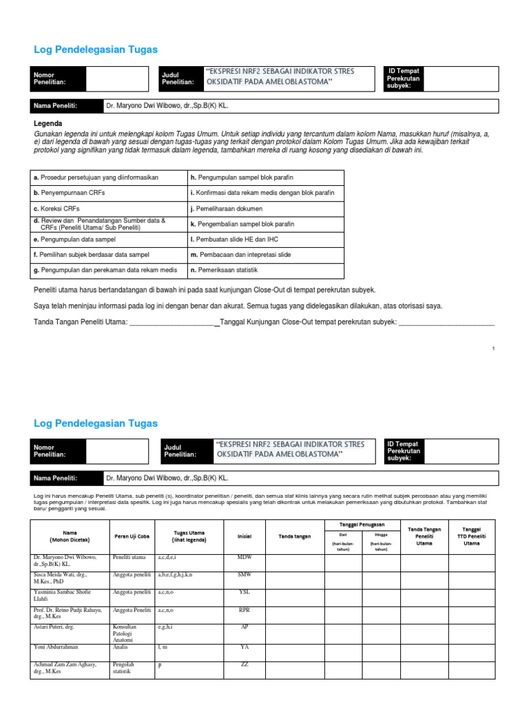 Delegation Log | PDF