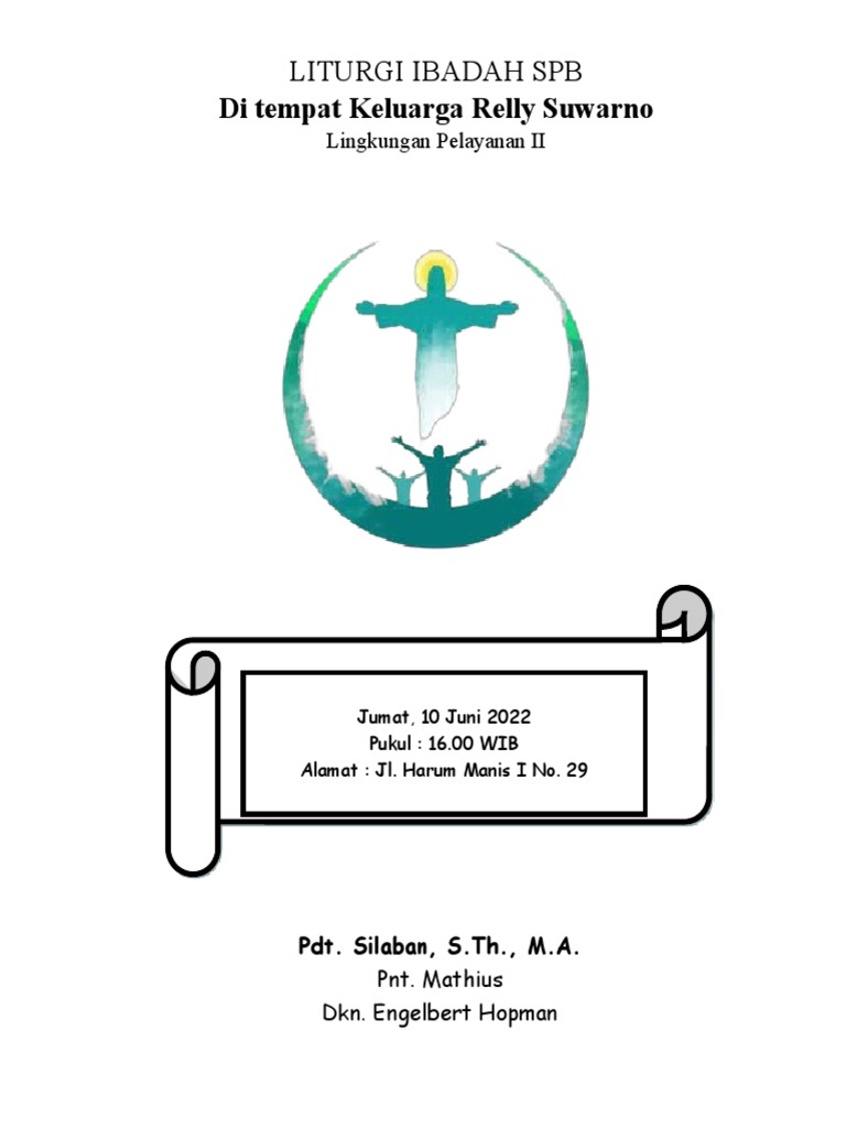 Liturgi Ibadah SPB 10 Juni 2022 | PDF