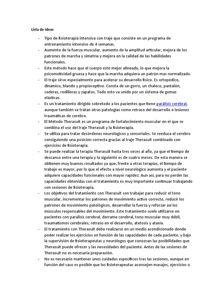 Metodo Therasuit | PDF | Terapia física | Neurología