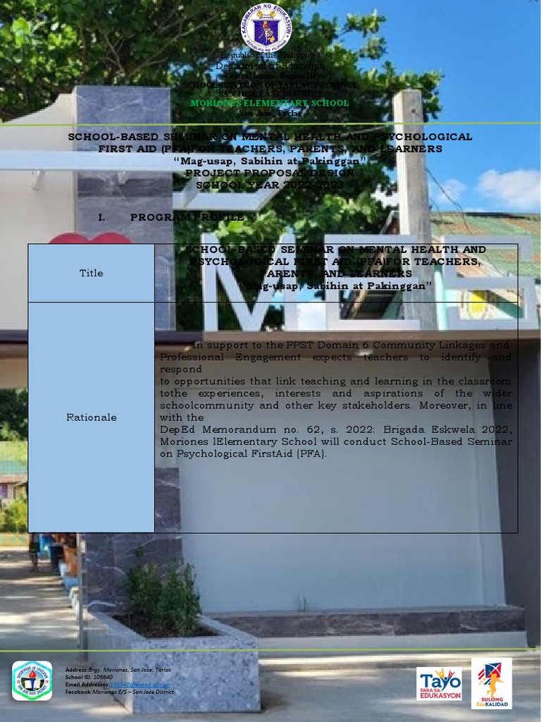 PFA - With Letterhead | PDF | Learning | Psychology