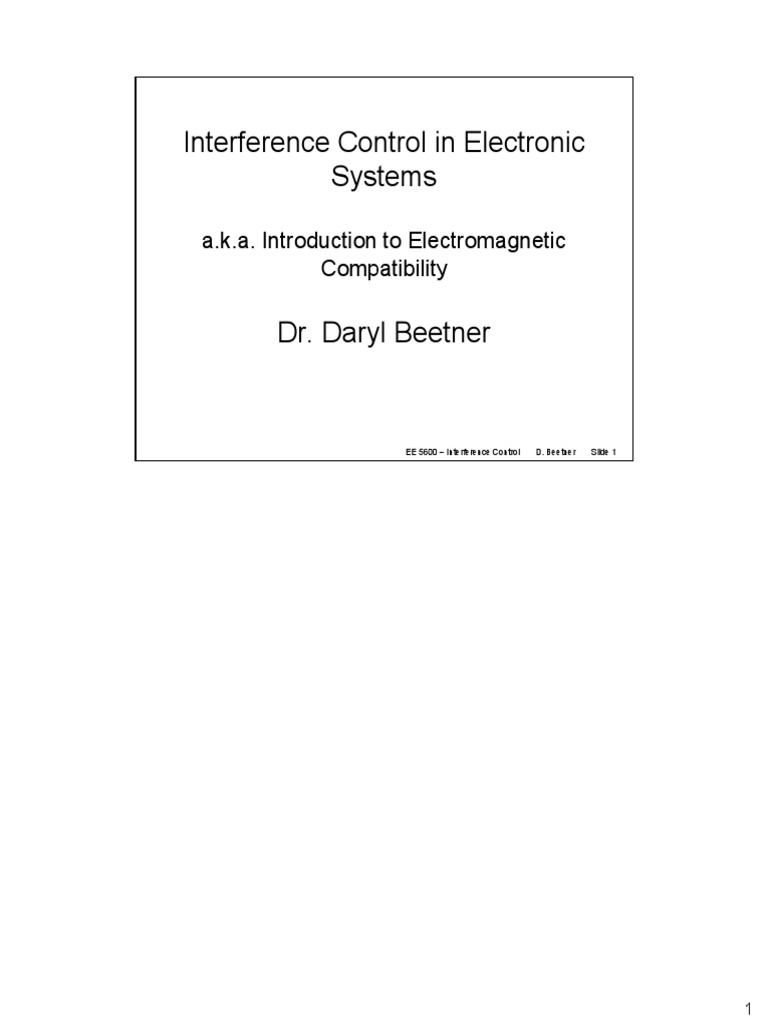 EMC Intro, Regulations F22 | PDF | Electromagnetic Interference | Electromagnetic Compatibility