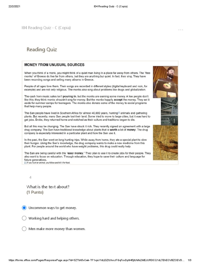 I04 Reading Quiz - C (Copia) | PDF