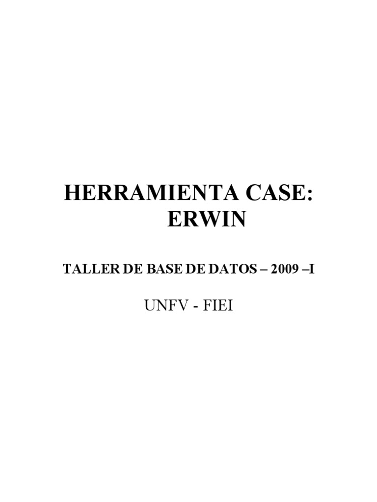 Manual de Erwin Case | PDF | Base de datos relacional | Bases de datos