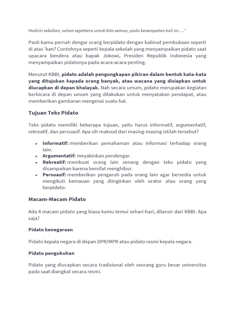 Teks Pidato | PDF