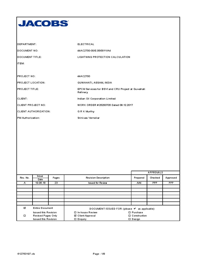 44ac2700 00 E.05 0011 A4 - Lightning Protection Calc | PDF | Risk ...