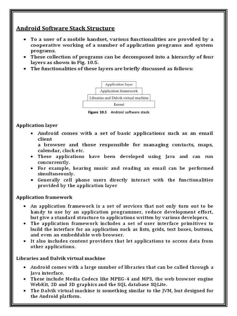 Androidstackdevelopment | PDF | Android (Operating System) | Application Software