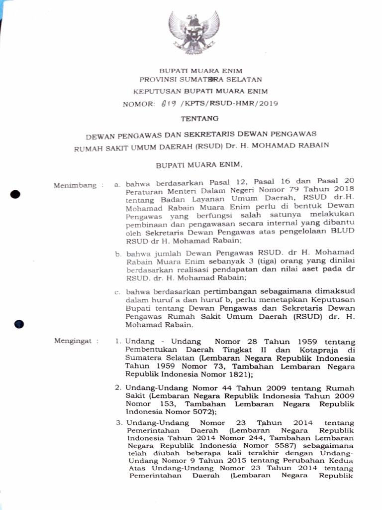 SK Dewan Pengawas | PDF