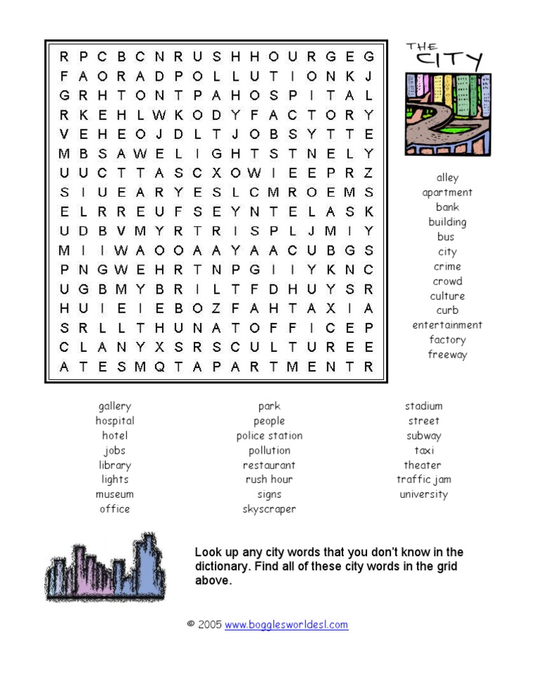 City Word Search | PDF