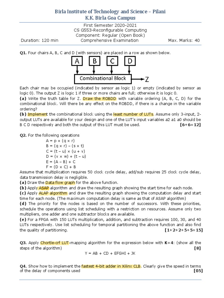 CS G553 - Compre - Q | PDF | Algorithms And Data Structures | Mathematical Logic