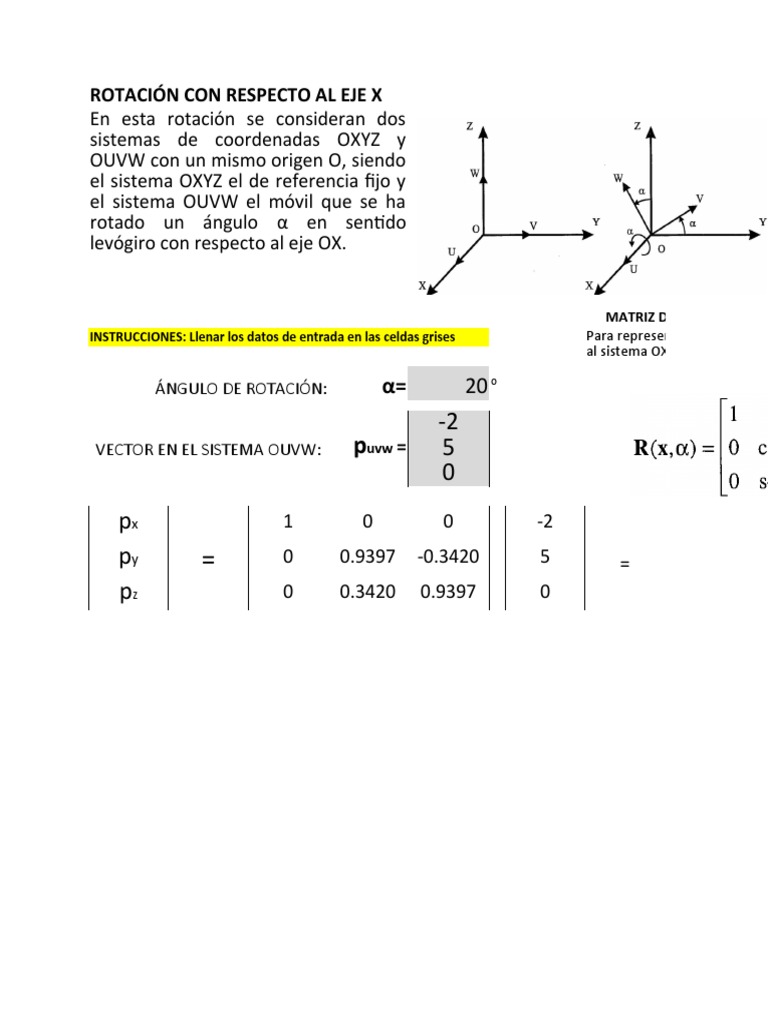 Tarea de Rotaciones de Matrices | PDF | Rotación | Matriz (Matemáticas)