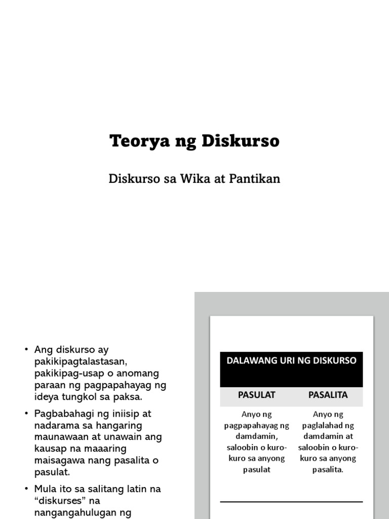 Teorya NG Diskurso | PDF