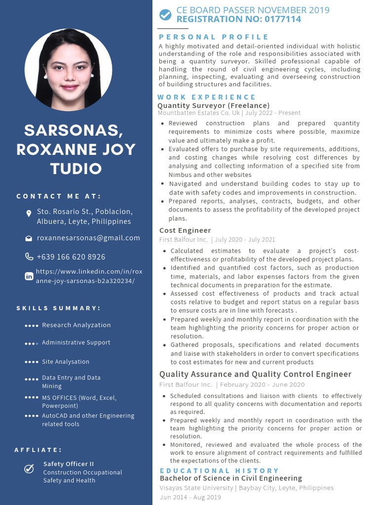 Resume RoxanneSarsonas | PDF | Business | Economies