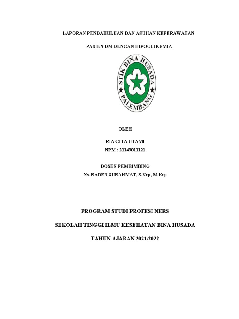 LP Kep - Gadar DM Dengan Hipoglikemia | PDF