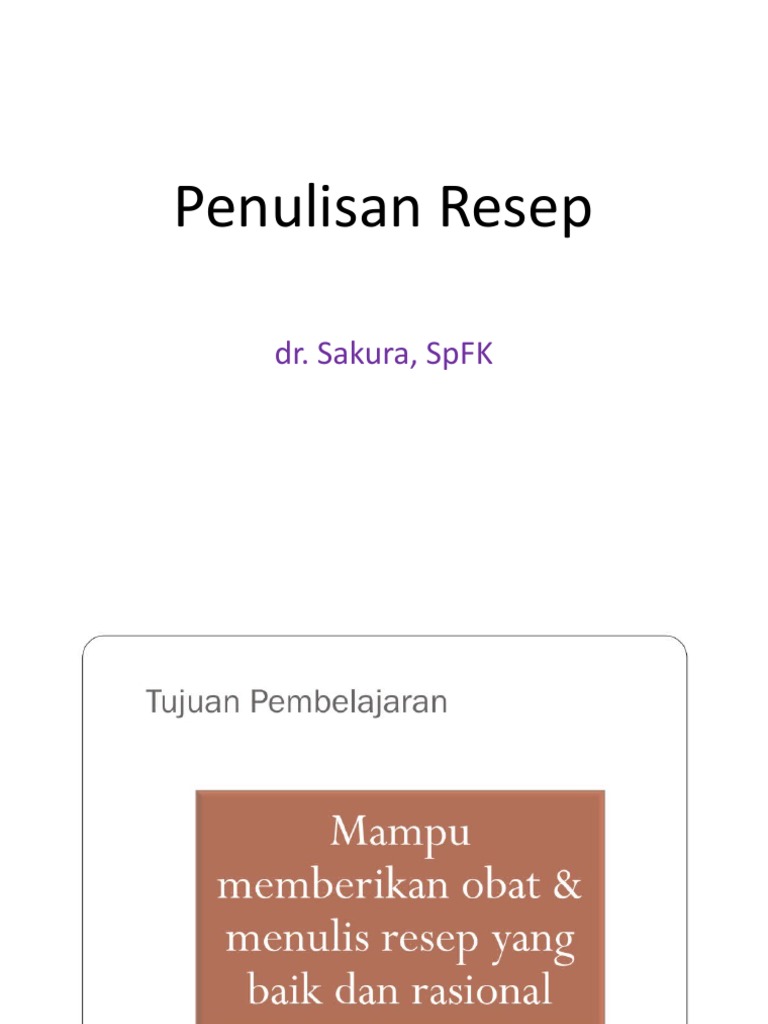Penulisan Resep 2 | PDF