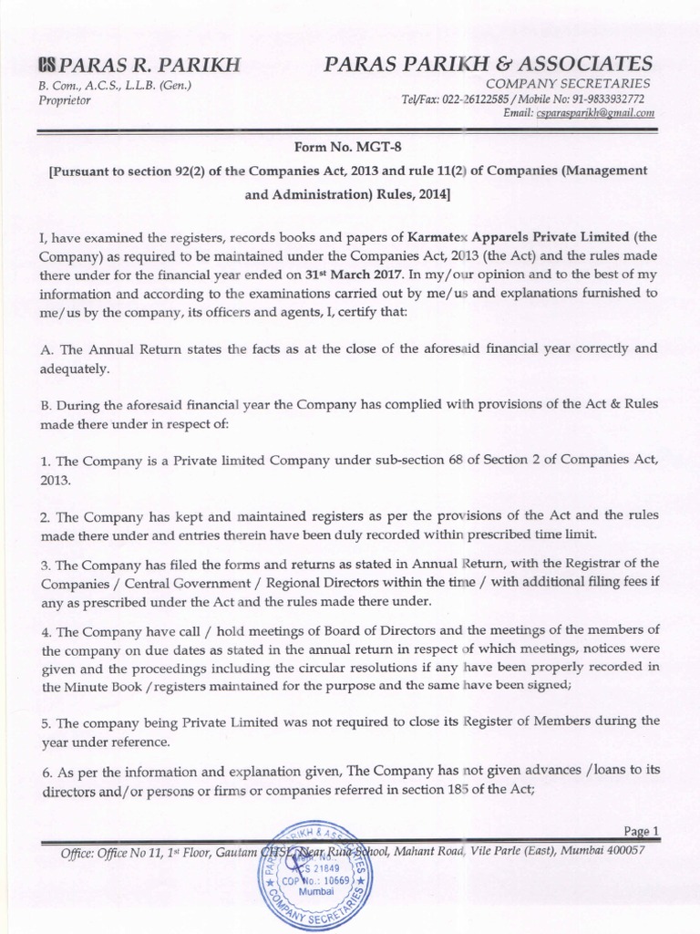 MGT 8 Karmatex 2017 | PDF