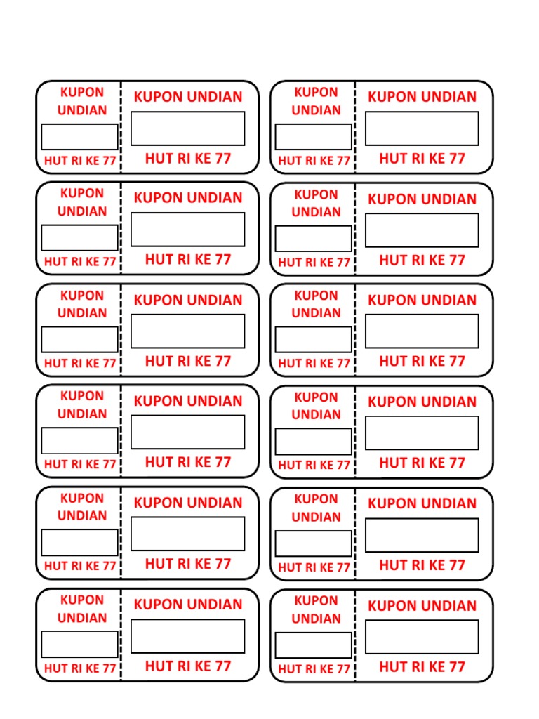 Kupon Undian | PDF