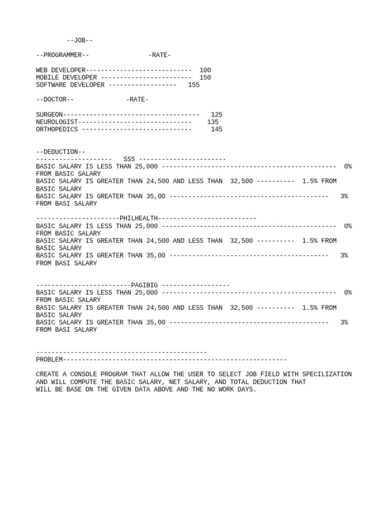 Payroll Problem | PDF