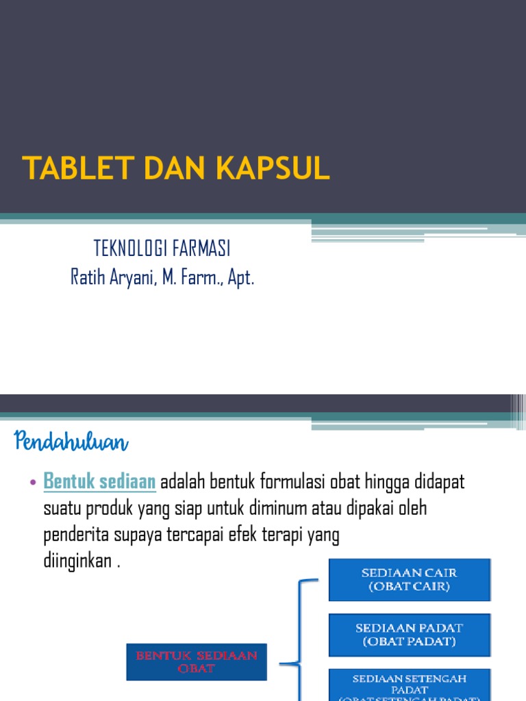 Tablet Dan Kapsul | PDF