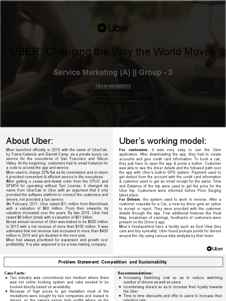 Uber Case | PDF | Valuation (Finance) | Business