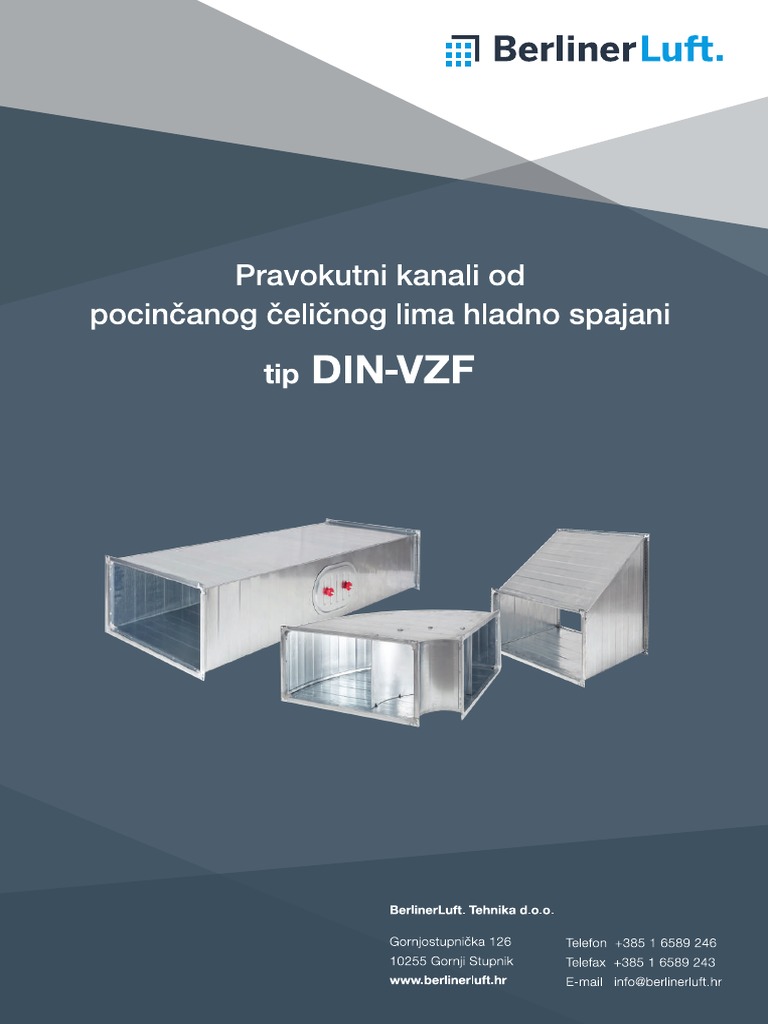 Pravokutni kanali DIN-VZF specifikacije | PDF