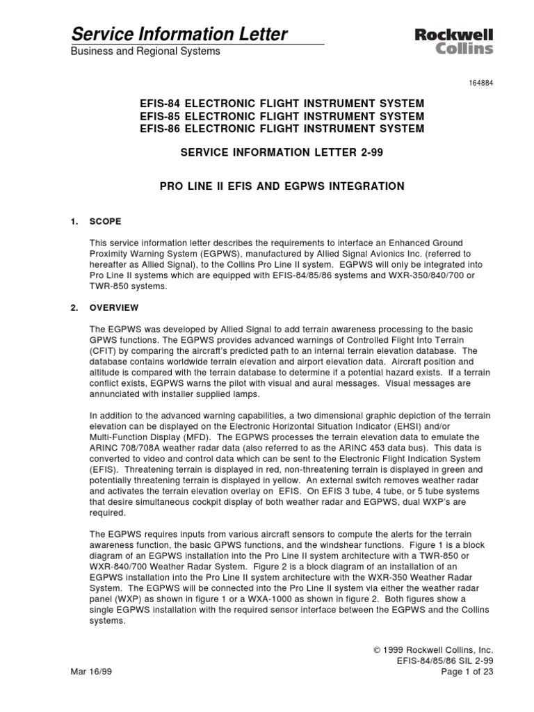 Efis Sil 2 99 EGPWS | PDF | Aerospace | Avionics