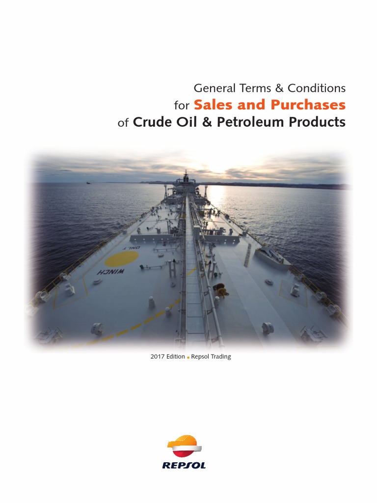 Trading General Terms Conditions Sales Purchases Crude Oil Petroleum ...