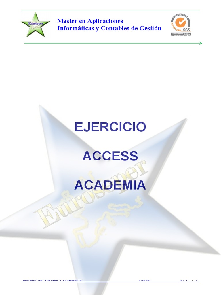Ejercicio de Access para Academia Tec | PDF | Bases de datos | Informática