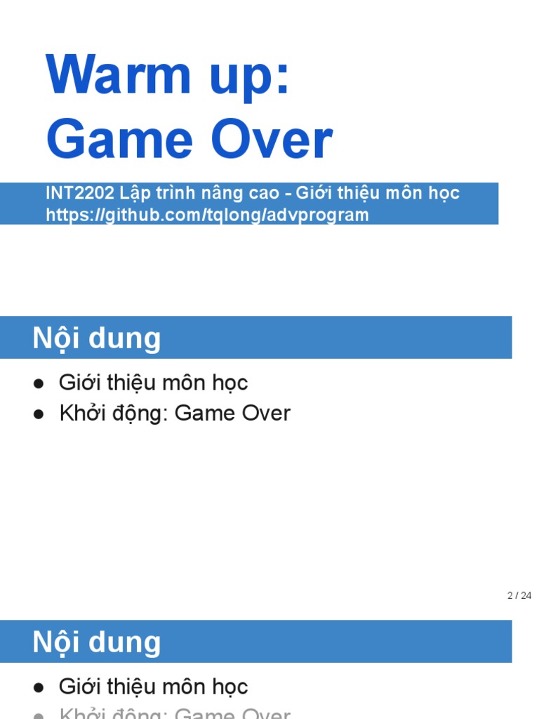 Lec0 Game Over 2 | PDF