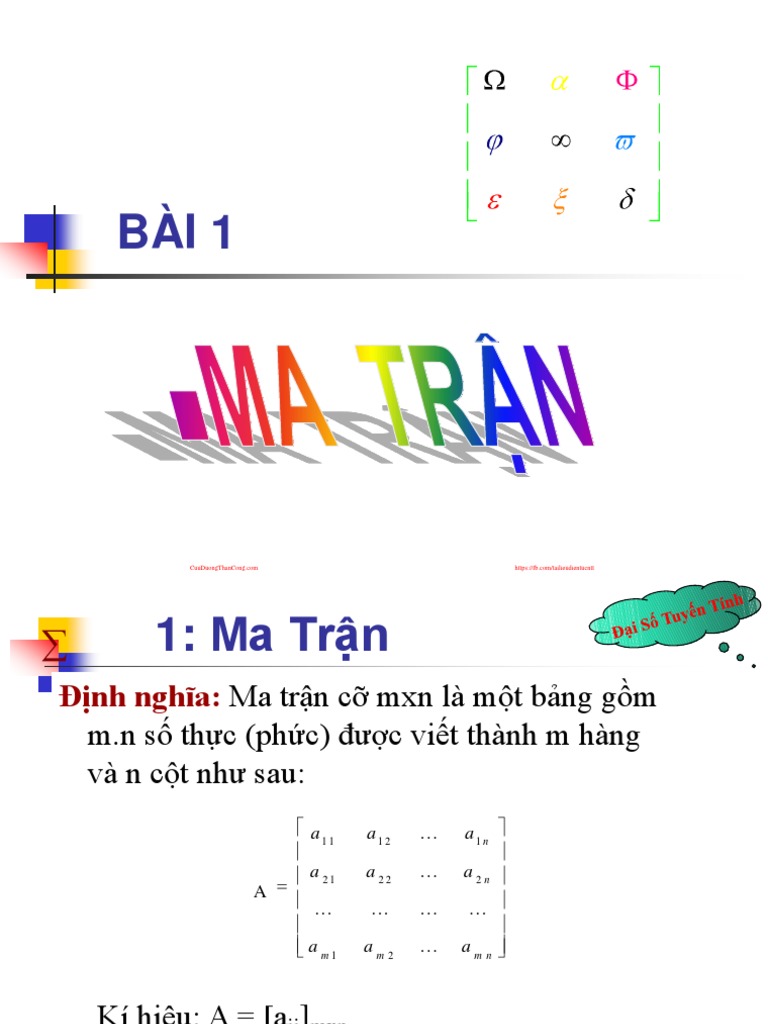 Dai-So-Tuyen-Tinh - 01-Ma-Tran - (Chuong-1) - (Cuuduongthancong - Com) | PDF