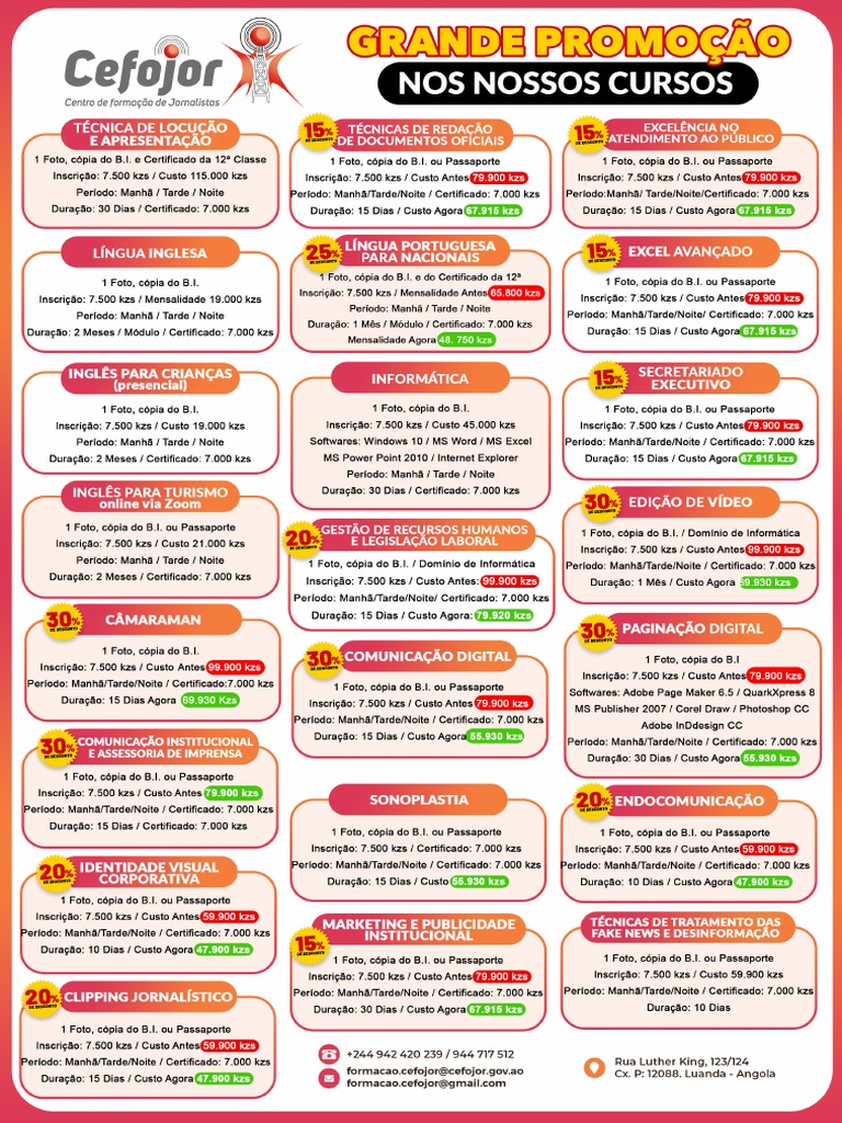 Grelha de Cursos Cefojor 2022 | PDF