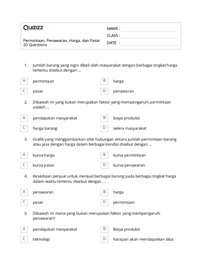 Permintaan, Penawaran, Harga, Dan Pasar | PDF