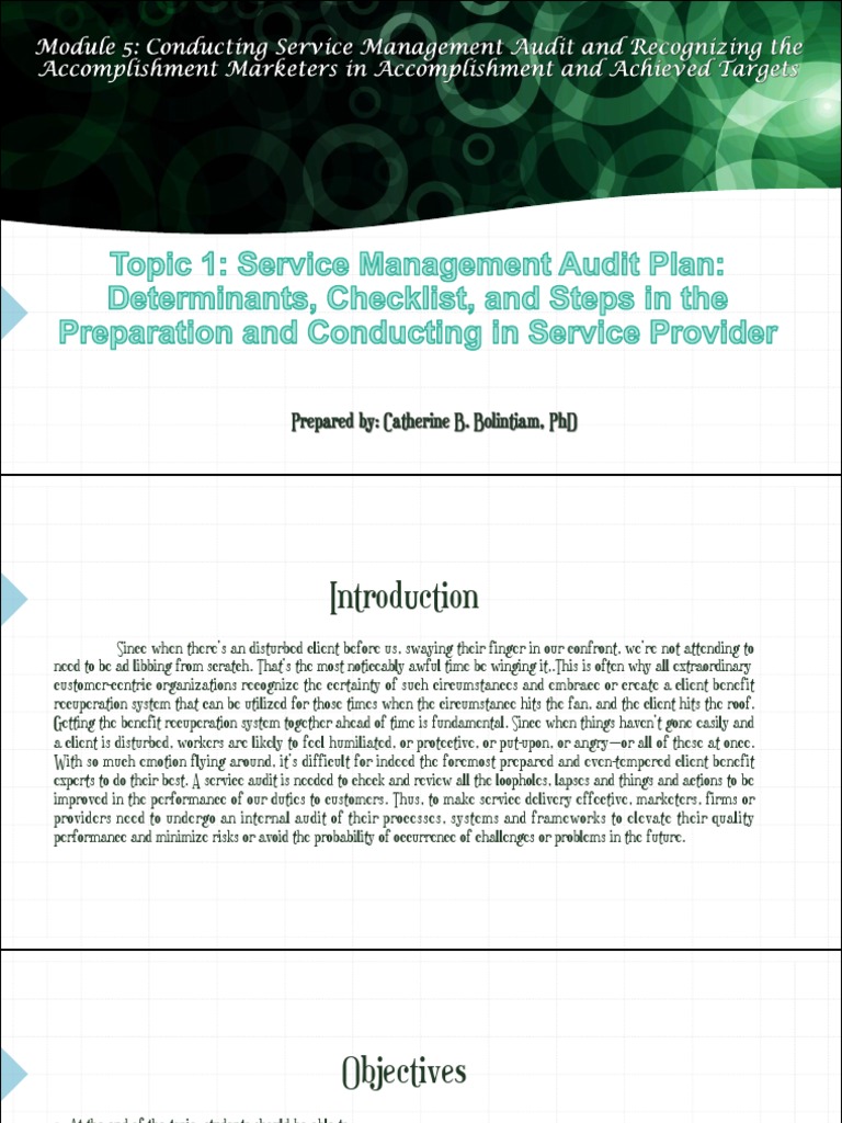 Module 1 Topic 2 in Service Marketing | PDF | Financial Audit | Audit