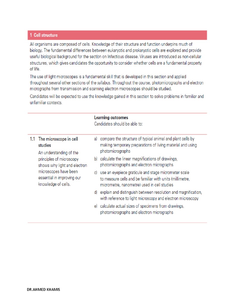 Cell Structure | PDF