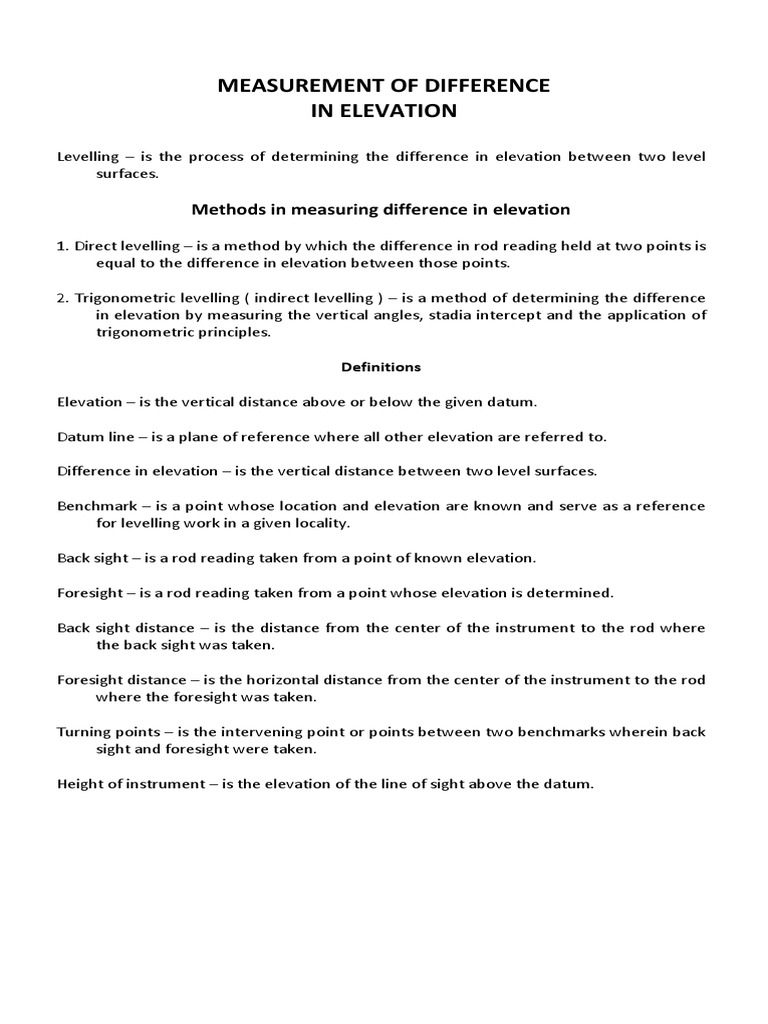 Elevation Pdf Applied And Interdisciplinary Physics Metrology
