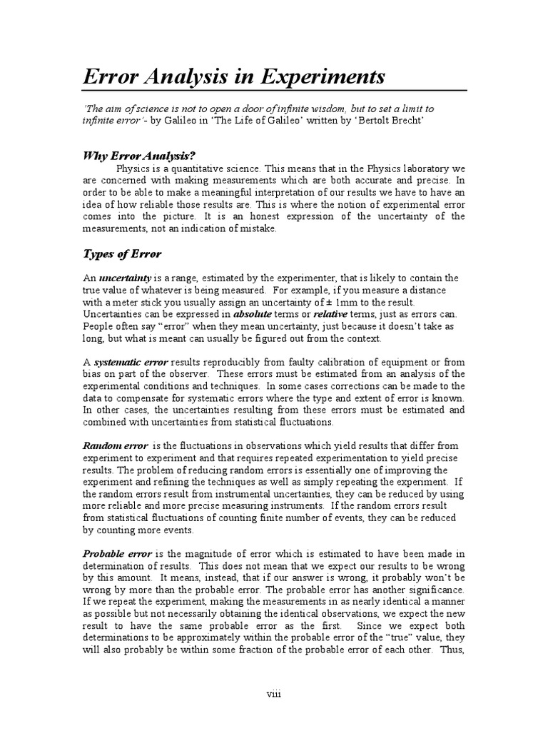 6 ErrorAnalysis | Download Free PDF | Significant Figures ...