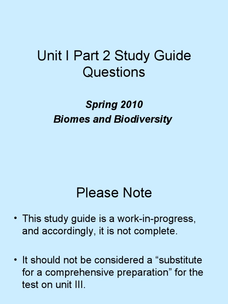 Biosphere Study Guide Overview | PDF | Rain | Climate