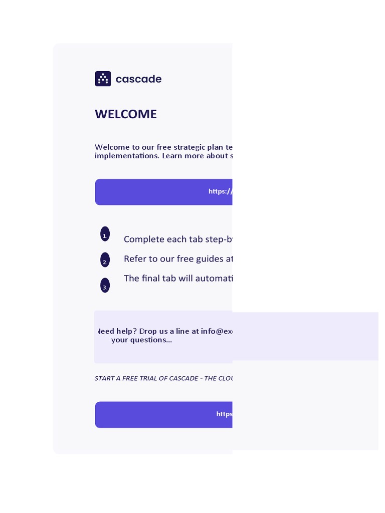 Strategic Planning Template - Cascade | PDF | Performance Indicator ...