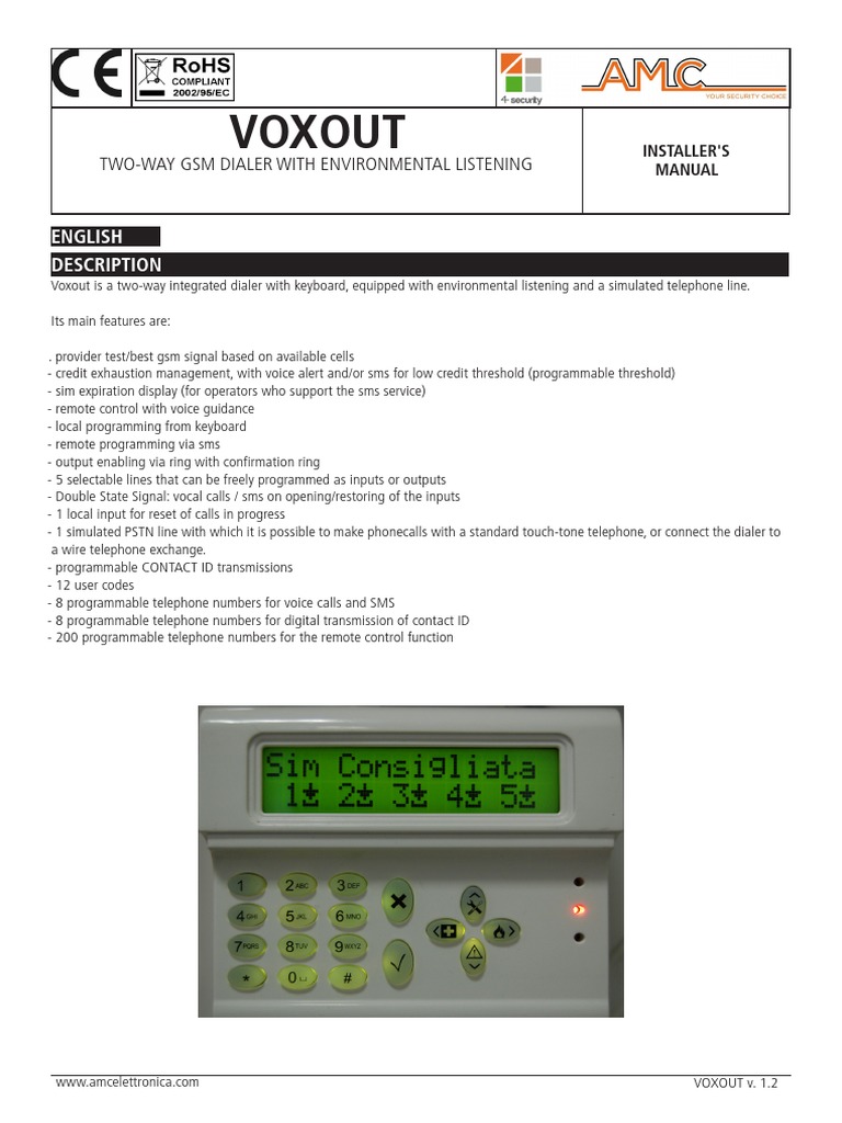 Voxout v1.2-EN | PDF | Menu (Computing) | Computer Keyboard
