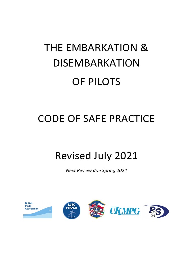 Embarkation & Disembarkation of Pilots | PDF | Maritime Pilot | Ships