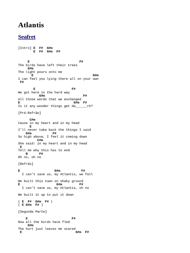 Atlantis Seafret | PDF