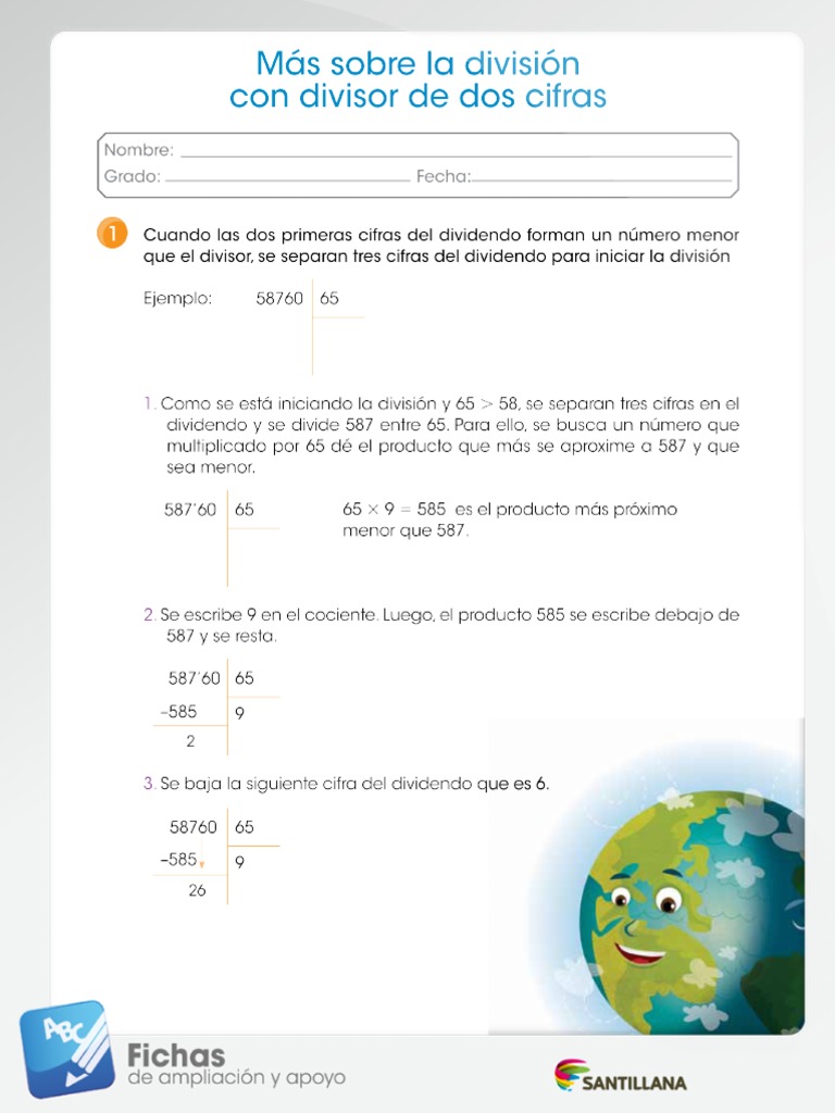 Mas Sobre La Division Con Divisores de Dos Cifras | PDF Mas Sobre La Division Con Divisores de Dos Cifras | PDF