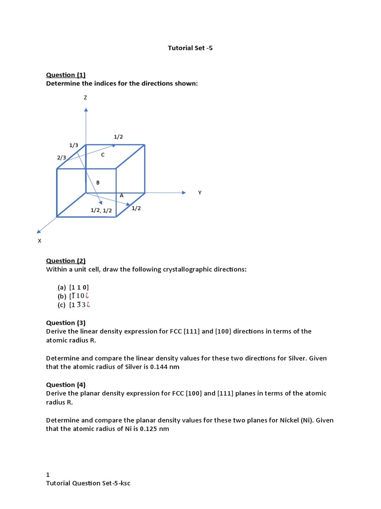 Tutorial Question Set-5 | PDF