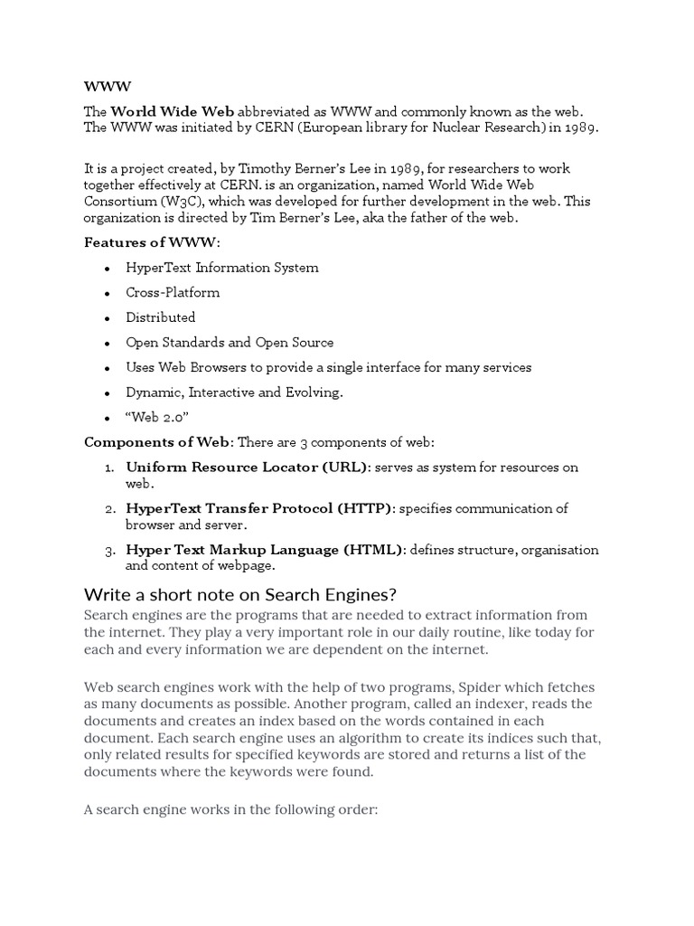 UNIT3 Computer | PDF | World Wide Web | Internet & Web