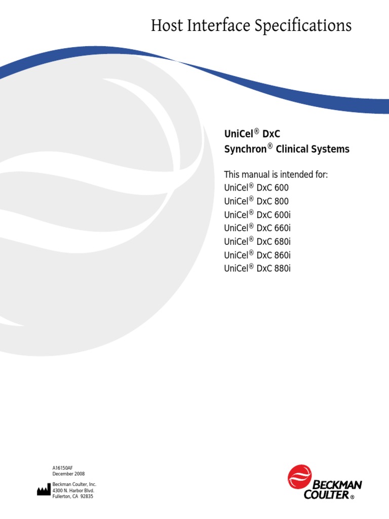 Unicel Host Interface Specifications - DXC All | PDF | Communications Protocols | Information Age